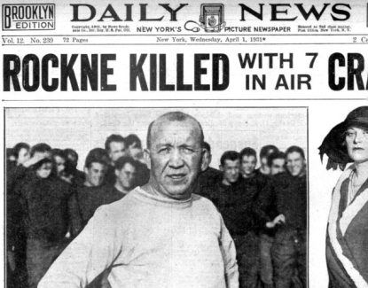 Where did the baby name Rockne come from in 1931? – Nancy's Baby Names