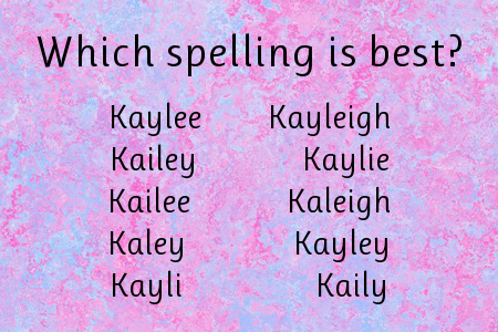 Kaylee, Kailey, Kaleigh… which spelling is best? – Nancy’s Baby Names