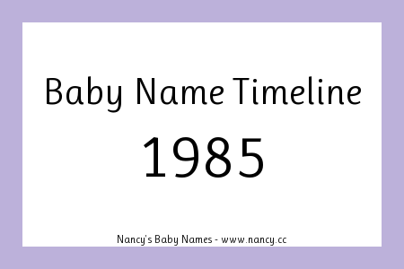 Popular, trendy, and noteworthy baby names of 1985 – Nancy’s Baby Names