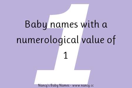 Numerology: Baby names with a value of 1 – Nancy’s Baby Names