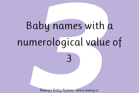 Numerology: Baby names with a value of 3 – Nancy’s Baby Names