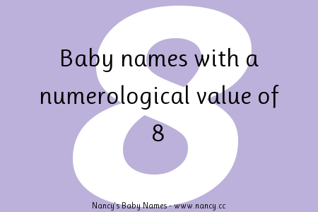 Numerology: Baby names with a value of 8 – Nancy’s Baby Names