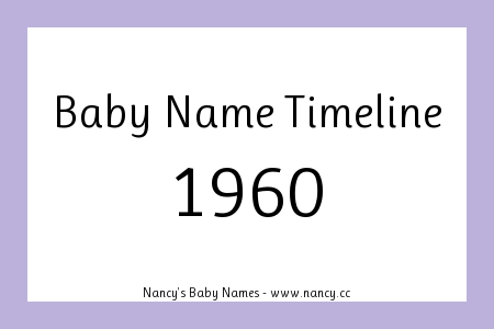 Popular, trendy, and noteworthy baby names of 1960 – Nancy’s Baby Names