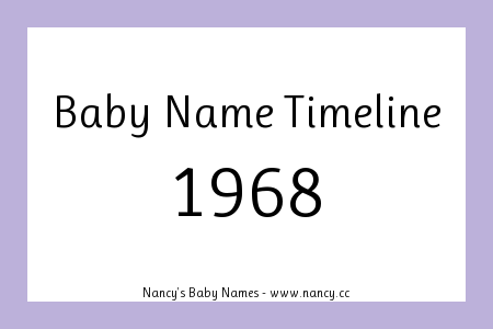 Popular, trendy, and noteworthy baby names of 1968 – Nancy’s Baby Names