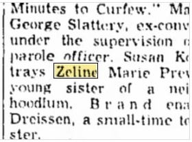 Mystery baby name: Zeline (Solved!) – Nancy’s Baby Names